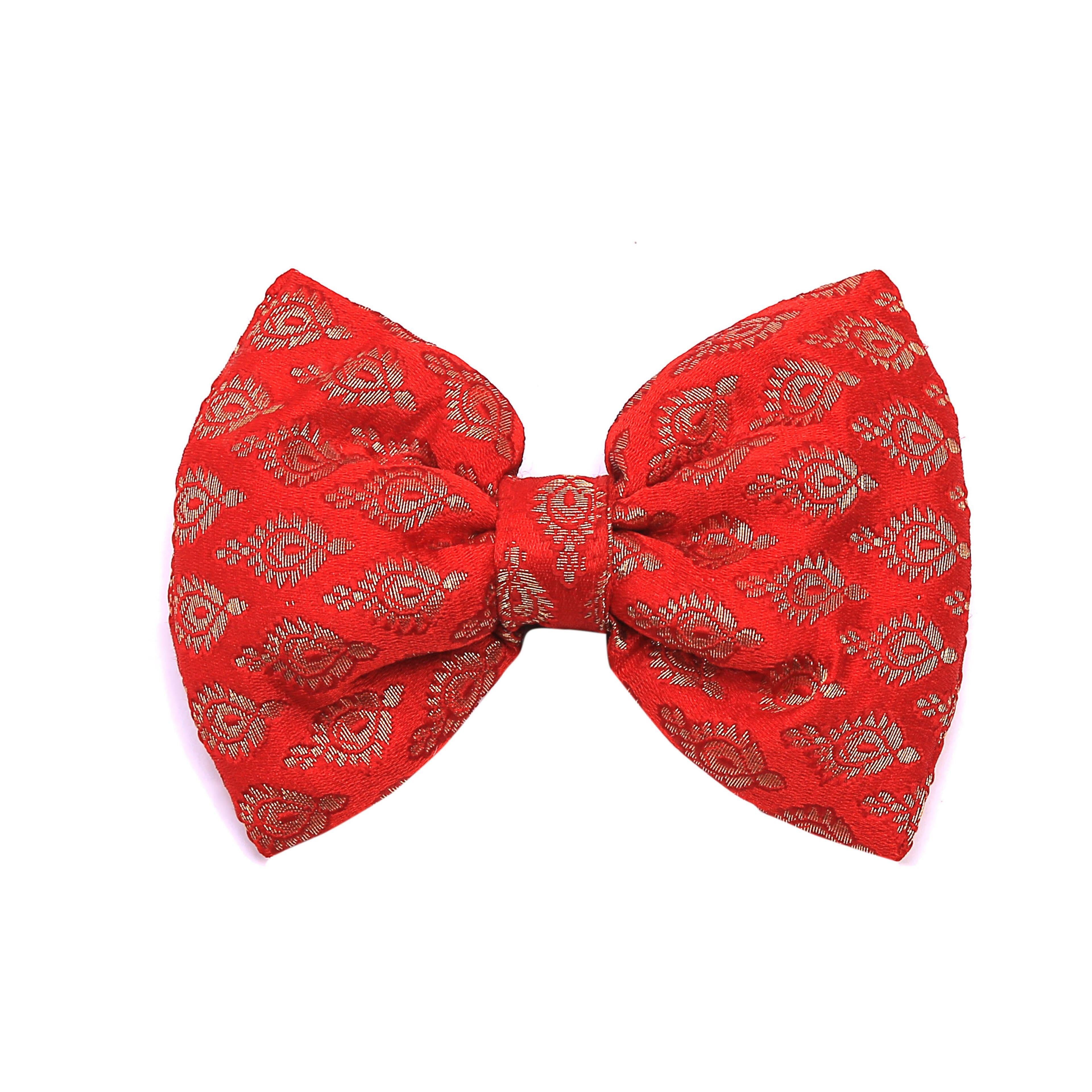 Red Brocade Festive Bow Tie – Mutt of Course